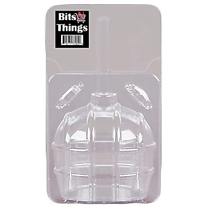 Bits N Things Clear Large Candied Apple Containers Boxes 50 Pack - Great for Standard and Large Size Apples