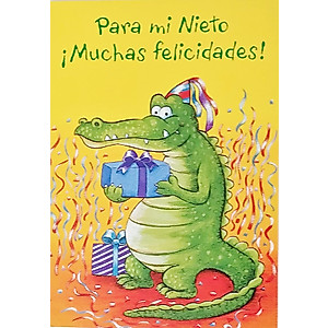 Para Mi Nieto Feliz Cumpleanos - Happy Birthday Grandson Greeting Card in Spanish Espanol