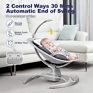 SYCYH Baby Swings for Infants Easy to Assemble Outdoor Portable Baby Swing for Newborn, Music Speaker with 8 Preset Lullabies, Remote Control