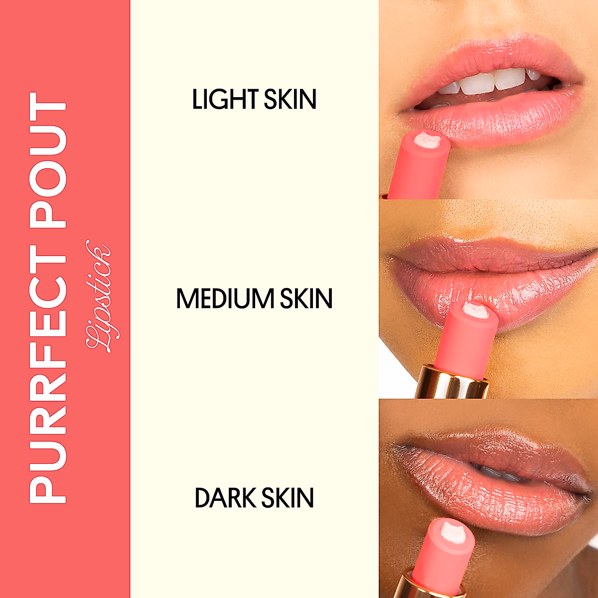 Winky Lux Purrfect Pout Lipstick, Semi Sheer Creamy Lipstick With Jojoba Oil and Vitamin E, Subtle Pink Natural Lipstick, Purrincess