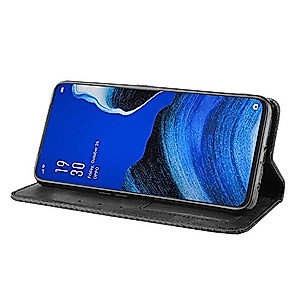 Phone Cover Case For Oppo Reno2 F/ Reno2 Z Magnetic Buckle Retro Crazy Horse Texture Horizontal Flip Leather Case with Holder & Card Slots & Photo Frame(Black) Protective Shell ( Color : Black )