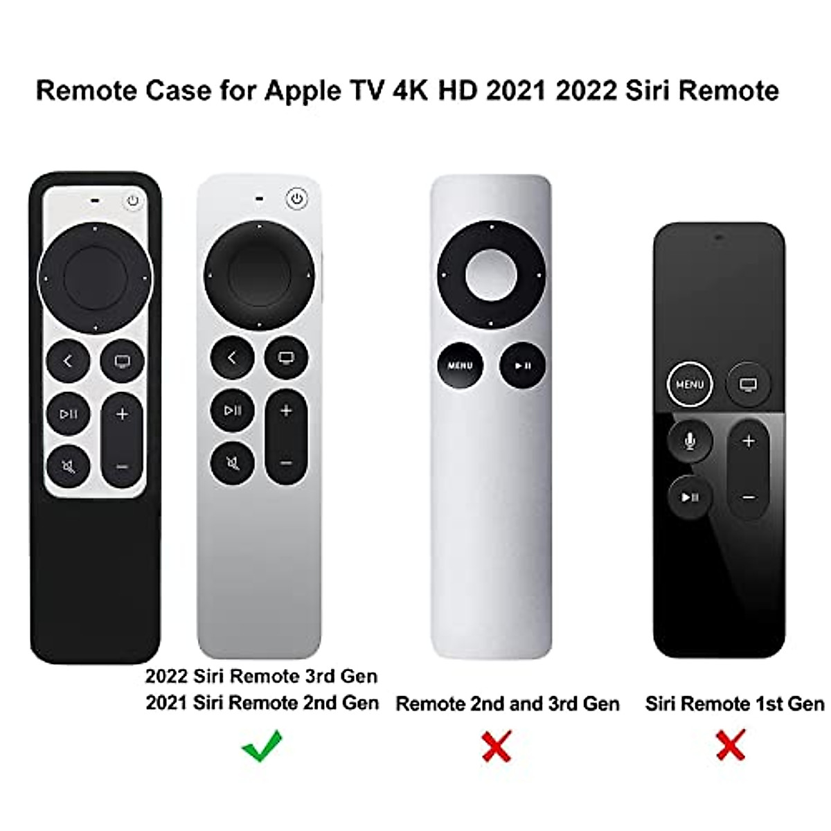 TV Mount Compatible with Apple TV 4K HD 4th 5th Gen, Auswaur Wall Mount Bracket Holder Compatible with Apple TV HD 4K with Black Silicone Siri 2021 2nd / 3rd Gen 2022 Remote Control Protection Case