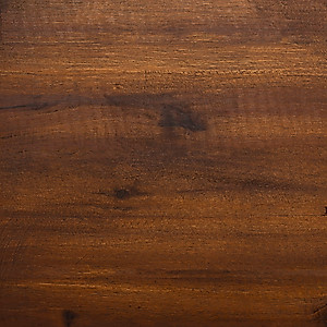 Walker Edison Rendezvous Modern Solid Acacia Wood Patio Loveseat with Cushions, 47 Inch, Dark Brown