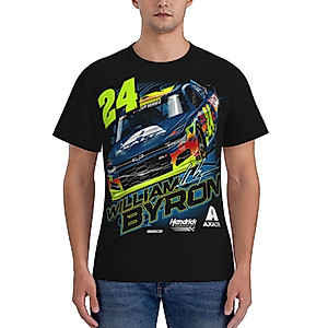 William Byron 24 Men's T-Shirt Crewneck T-Shirt Tight Sport Short Sleeve Classic Printing Performance