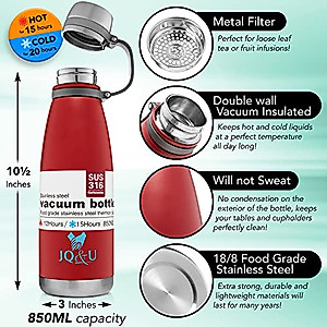 850ml –insulated water bottle –hydro flask sport water bottle for running and gym –insulated straw water bottle with straw with non- slip sweet proof design for hot and cold