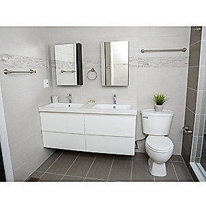 Amazon Basics AB-BR817-SN Bathroom Hardware Set, Variety Pack, 5 Piece, Satin Nickel