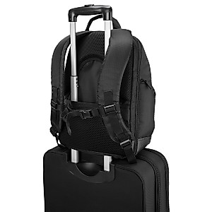 Targus Revolution Travel and Checkpoint-Friendly Laptop Backpack with Protective Sleeve for 14-Inch Laptop and Felted Phone Pocket, Black (TEB012US)