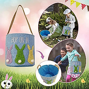 Tiezhimi Bow Bucket Easter Storage Non-Woven Basket Decoration Rabbit Portable Basket Home Textile Storage Zipped Storage Bags