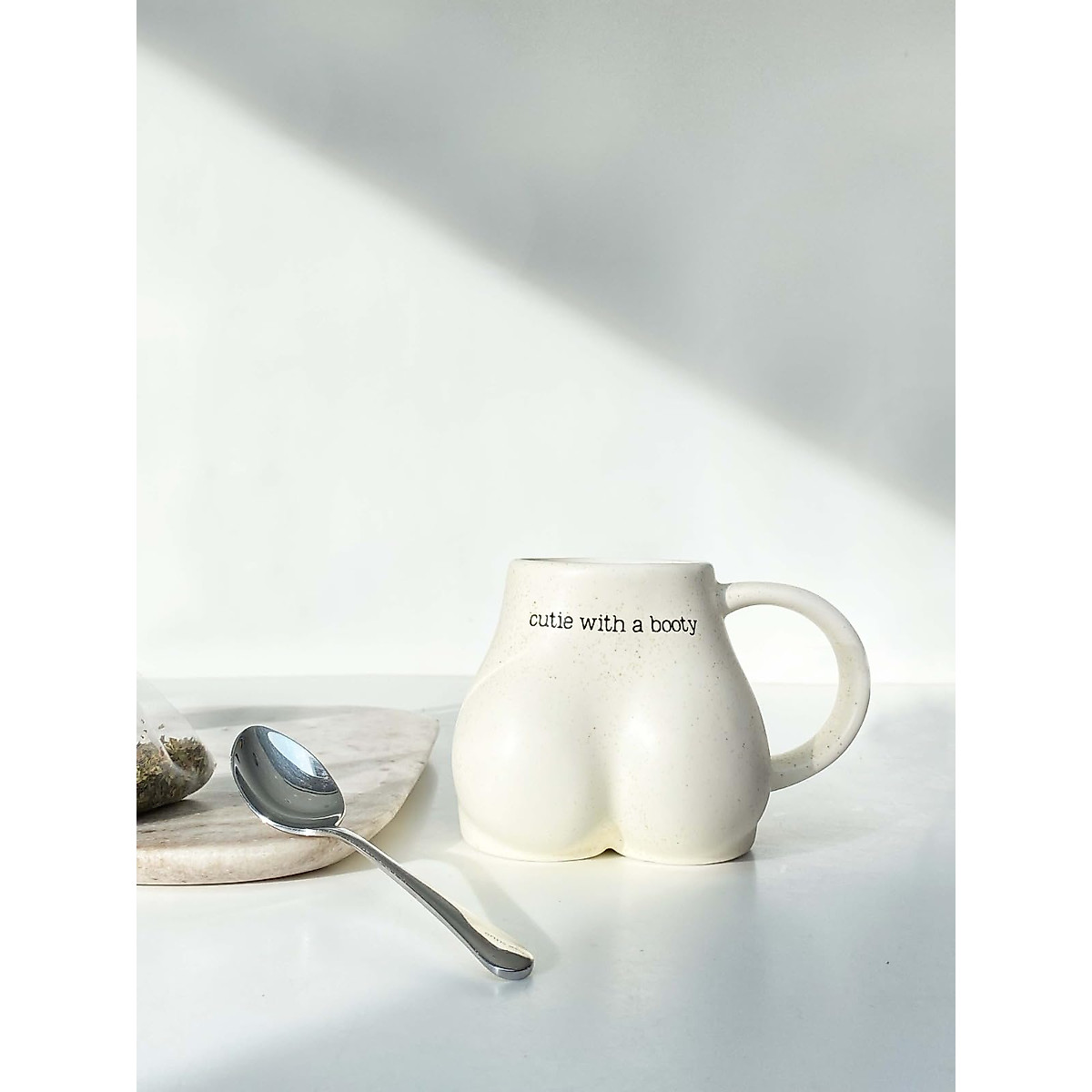 Butt Funny Coffee Mug for Women, Cute Novelty Gifts Butt Shaped 3d Cup, Cute Mugs for Women Booty Mug, Female Body Mug Vase, Nice Butt Cute Mugs Gift, Funny Mugs for Friends 12oz (Cream)