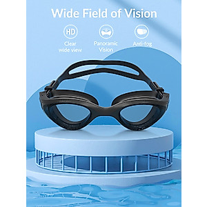 Cienfy Unisex-Adult Swim Goggles, Polarized Goggles Swimming Men Women, Anti-fog Leak-proof Clear Vision Underwater