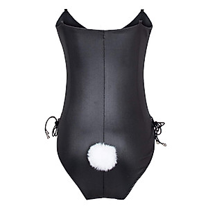 Womens Bunny Costume Girl Suit Senpai Cosplay Anime Role Costume One Piece Bodysuit Removable Padded with Stockings Set(XL)