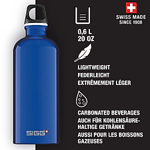 SIGG - Aluminum Water Bottle - Traveller - Made in Switzerland - Carbonated Drinks - Recycled - BPA-Free - 20Oz / 34Oz