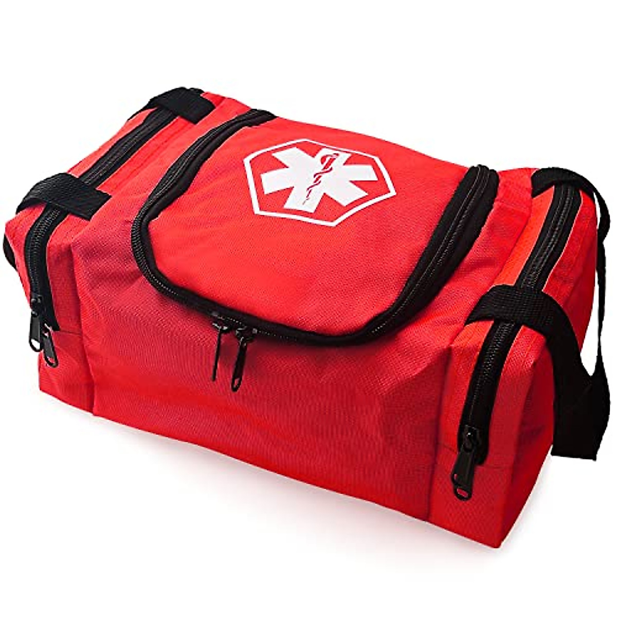ASA TECHMED First Aid Responder EMS Emergency Medical Trauma Bag EMT, Fire Fighter, Police Officer, Paramedics, Nurse, Red