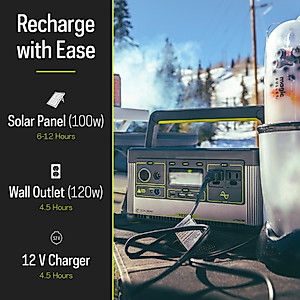 Goal Zero Yeti Portable Power Station - Yeti 500X w/ 497 Watt Hours Battery Capacity, USB Ports & AC Inverter - Rechargeable Solar Generator for Camping, Travel, Outdoor Events, (5th Gen)