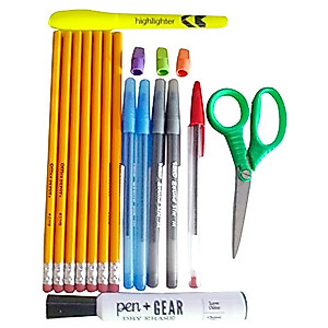 Welcome Back to School Essentials Supply Bundle Grades K-8 | Motivational Theme Coloring Inserts | 35+ Piece School Supplies Bulk For Girls and Boys Bundle