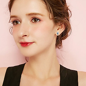 JUSTKIDSTOY Highland Cow Earrings 925 Sterling Silver Cute Animal Cow Stud Earrings Cow Stuffed Jewelry Mothers Day Gifts for Mom Women Girls Daughter