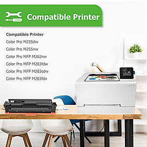 Aztech Compatible Toner Cartridge Replacement for HP 206A W2110A 206X W2110X for HP Color Pro MFP M283FDW M255DW M283CDW M283 M255 Printer Ink (Black Cyan Yellow Magenta, 4-Pack)
