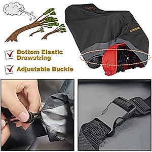 Snow Thrower Cover, Heavy Duty 600D Oxford Fabric Snow Blower Cover All Weather Premium Waterproof Dustproof UV Protection Fit Most Electric Two-Stage Snow Blowers (51.2"L x 33.1"W x 40.2"H)