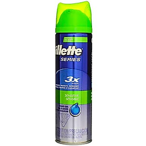 Gillette Series 3X Shave Gel Sensitive 7 Ounce (207ml) (3 Pack)