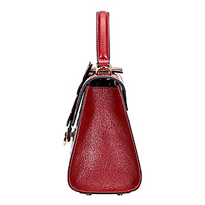 PIJUSHI Designer Handbags for Women Crocodile Leather Crossbody Satchel Bag with Butterfly(66297 Red)