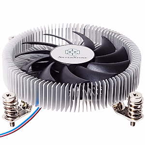 SilverStone Technology SST-NT07-115X-USA LGA1150/1151/1155/1156/1200 CPU Cooler Low Profile 23mm Tall for 65W TDP Support with 80mm PWM Fan SST-NT07-115X