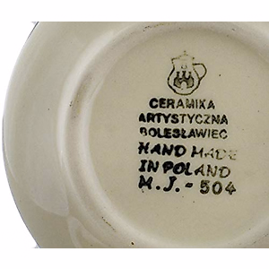 Polish Pottery 3¾-inch Butter Dish made by Ceramika Artystyczna (Blue Bufferfly Theme) + Certificate of Authenticity