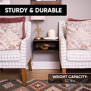 Cub River Enterprises Floating Nightstand | Wall Mounted Nightstand, Wood Bedside Shelf and Floating Nightstands for Bedrooms - Handmade Floating Table or End Table (10.5”D x 7”H x 15.5”W)