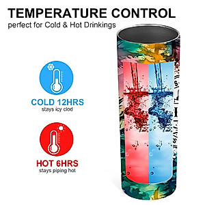 TUMBTU Funny Tumbler for Women Men Camping Crew Friends, Fire, Drinks, Pine Trees 20oz Tumbler With Lid 18/8 Stainless Steel Cup Double Wall (Pack of 1)