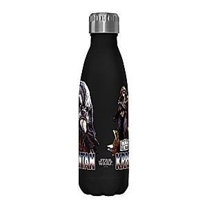 Star Wars Questions Later 17 oz Stainless Steel Water Bottle, 17 Ounce, Multicolored