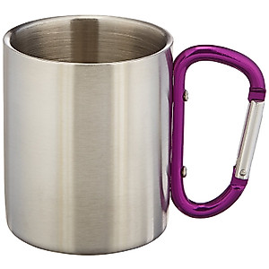 Outdoor RX Stainless Steel Carabiner Mug (Purple, 8-Ounce)