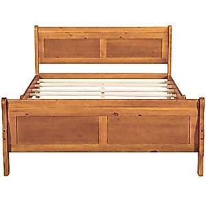 LCH Platform Bed,Full Size Wood Platform Bed with Headboard and Footboard for Bedroom and Guest Room,Platform Bed with Wooden Slat Support for Kids,Teens,Adults,Girls and Boys,Noise Free,Oak