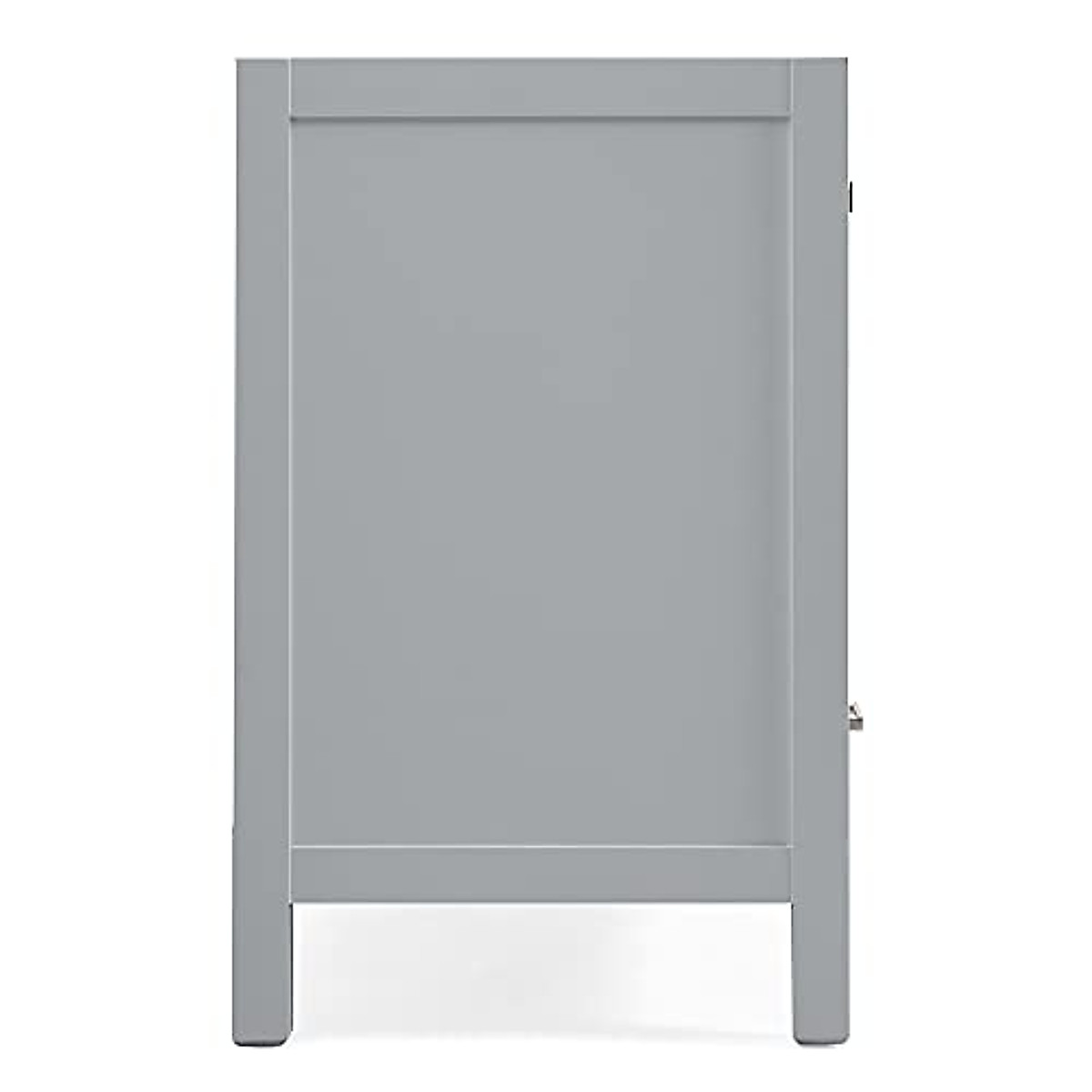 ARIEL 60" Grey Double Bathroom Vanity Base Cabinet, Double Sink Configuration, 4 Soft Closing Doors, 6 Full Extension Dovetail Drawers, Brushed Nickel