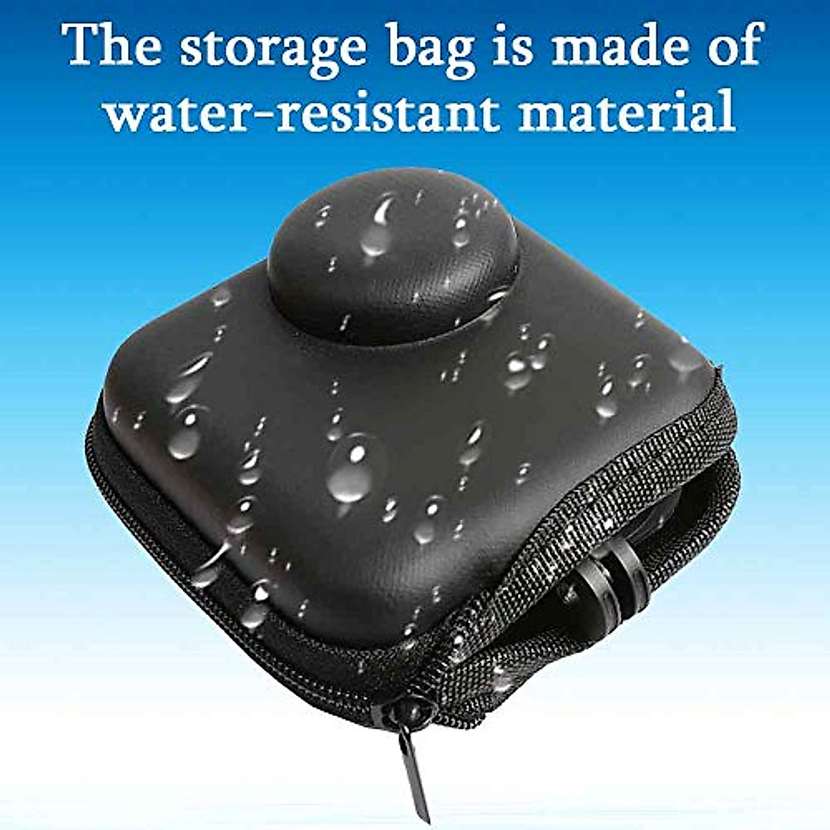 ULBTER Mini Storage Bag Case for GoPro MAX Waterproof 360 Camera + Rubber Lens Cap Cover, Carrying Portable Boxes Accessory for Go pro Max [2+1 Pack]