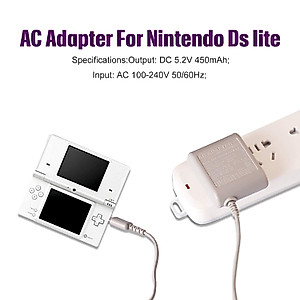 Xahpower Games Accessories Bundle, 1 Pack Gameboy Advance SP Charger and 1 Pack DS Lite Charger