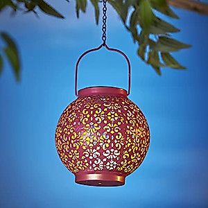 Shadow Cast Lanterns - Solar Pathway Lighting for Your Garden Décor - Pink