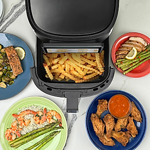 Kalorik VIVID TOUCH 7 Quart High-Resolution Touchscreen Air Fryer with Window, Stainless-Steel