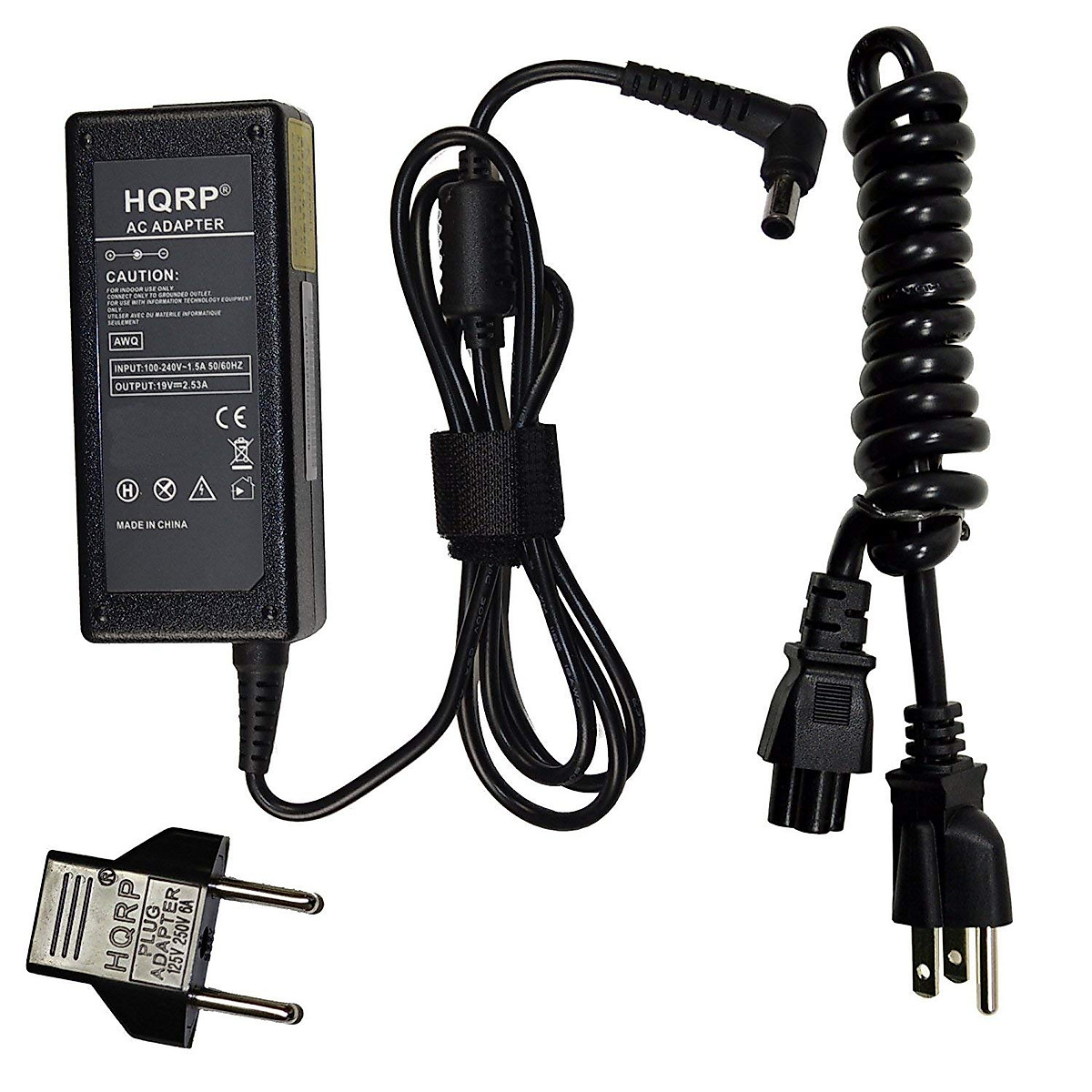 HQRP 19V AC Adapter Compatible with Samsung HW-K360 HW-KM36 HW-KM36C PS-WK360 Soundbar Speaker System Power Supply Cord Adaptor + Euro Plug Adapter