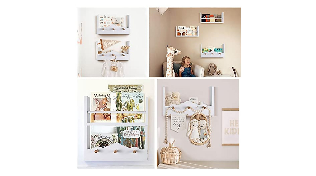 COMAX Nursery Floating Book Shelves for Kids' Rooms