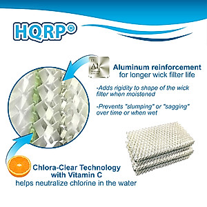 HQRP 4-pack Humidifier Wick Filter compatible with Sears Kenmore 14909, 14912, 32-14912, 42-14912, Emerson Essick Air AIRCARE HDC-2R & HDC-411, BestAir E2R Replacement