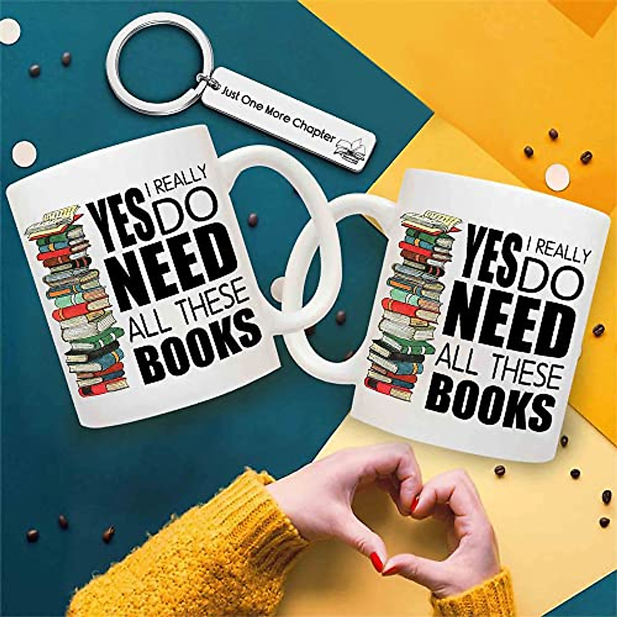 Twovill Book Mug Gifts For Book Lovers 11oz Coffee Mug Librarian Book Nerd Gifts Set For Women Men Female Girls Christmas Birthday Present For Book Lover Readers Writers Book Mug With Keychain