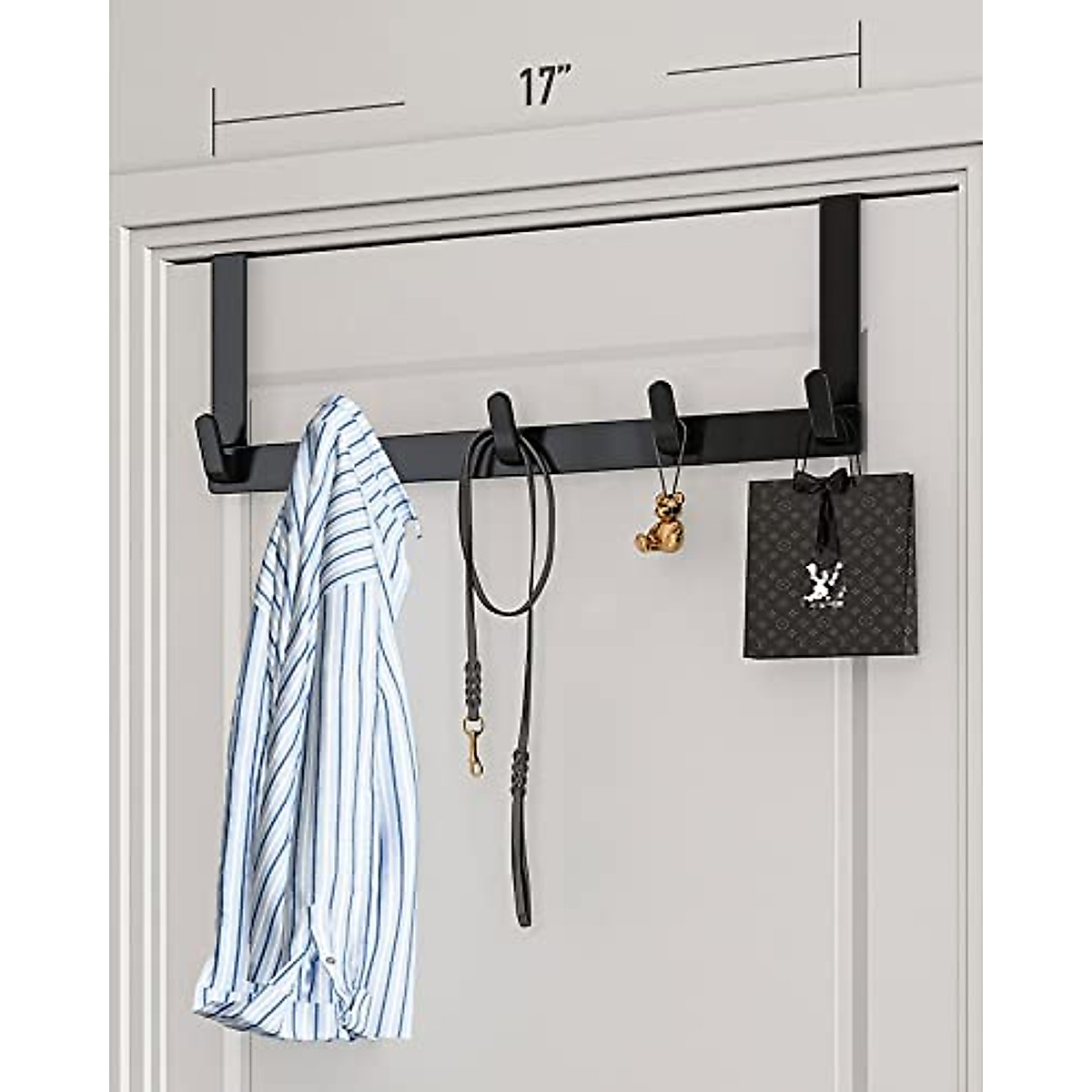 CHAUNCEY HOME Over The Door Coat Hooks, Upgraded Version - Coat Hangers with Extended Arms