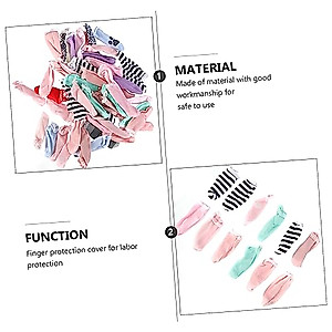 Lurrose 50pcs Cots for Adults Moisturizing Hand Gloves Latex Gloves Sewing Finger Guards Moisturizing Thumb Cover Cotton Finger Cots Protector Protective Case Crib Breathable Finger Gloves