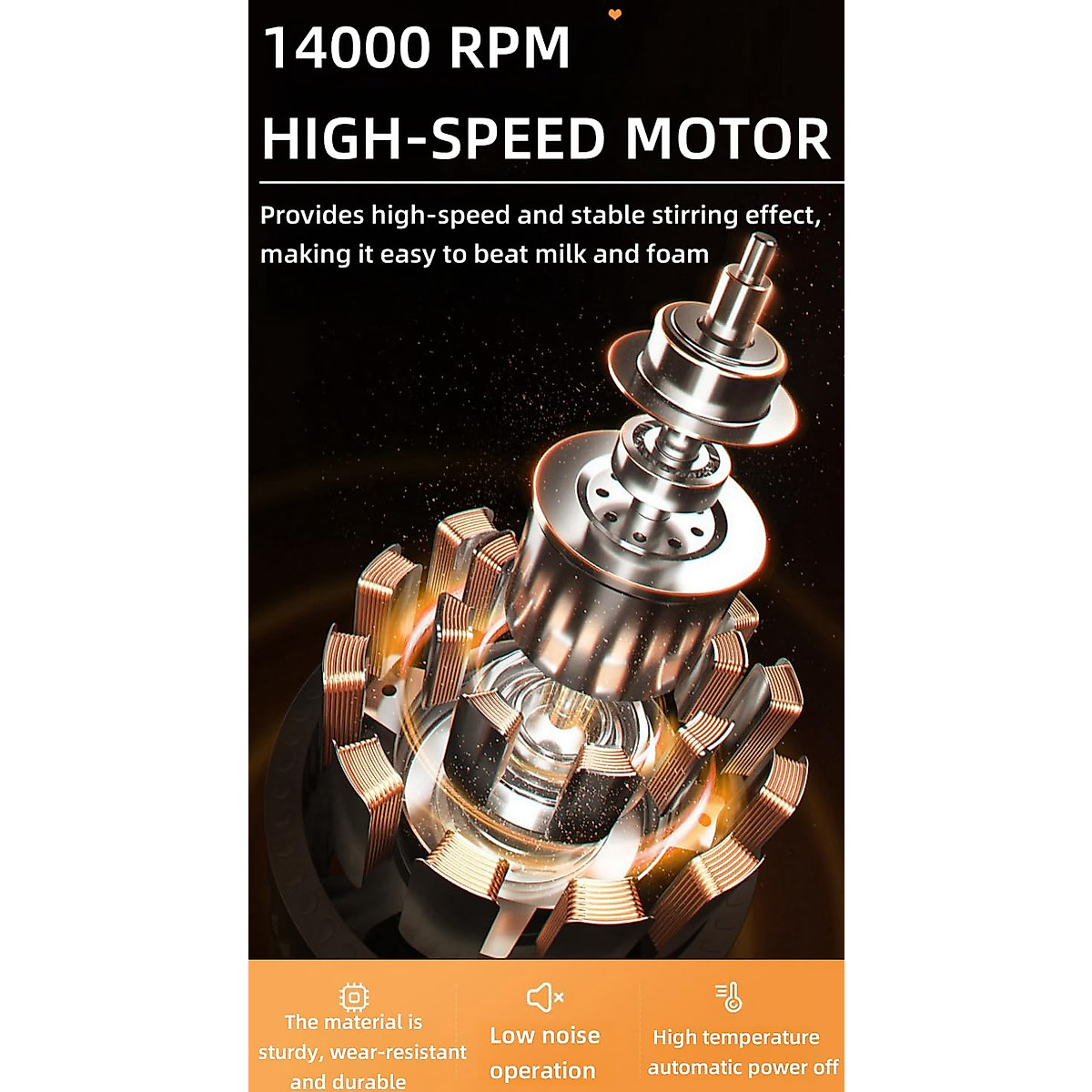 Immersion Blender Handheld, 2-in-1 Hand Blender Electric with USB Rechargeable 3 Speeds, Stainless Steel Blade Stick Blender with Whisk, for Coffee Latte,Hot Chocolate, Egg (Green)