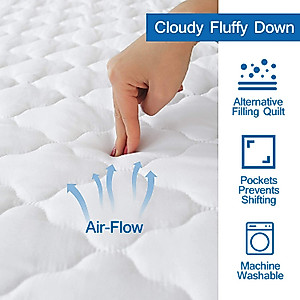 Cot Sheet 31" x 75" and Cot Mattress Pad Waterproof 30" X 75" White