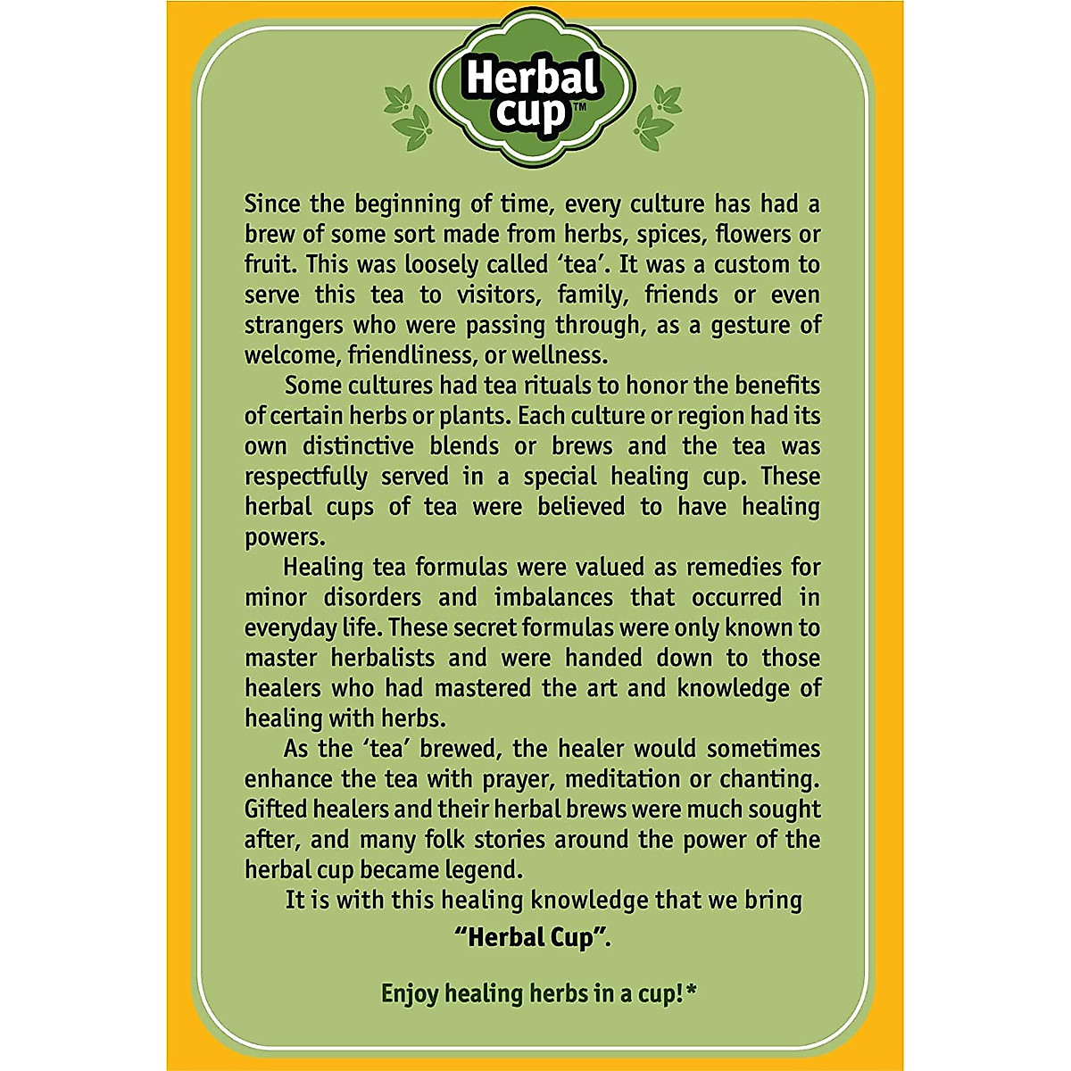 Herbal Cup Ayurveda Cold & Flu Tea, Organic Health & Wellness, No Caffeine Herbal Teas (16 Count, Pack of 1)