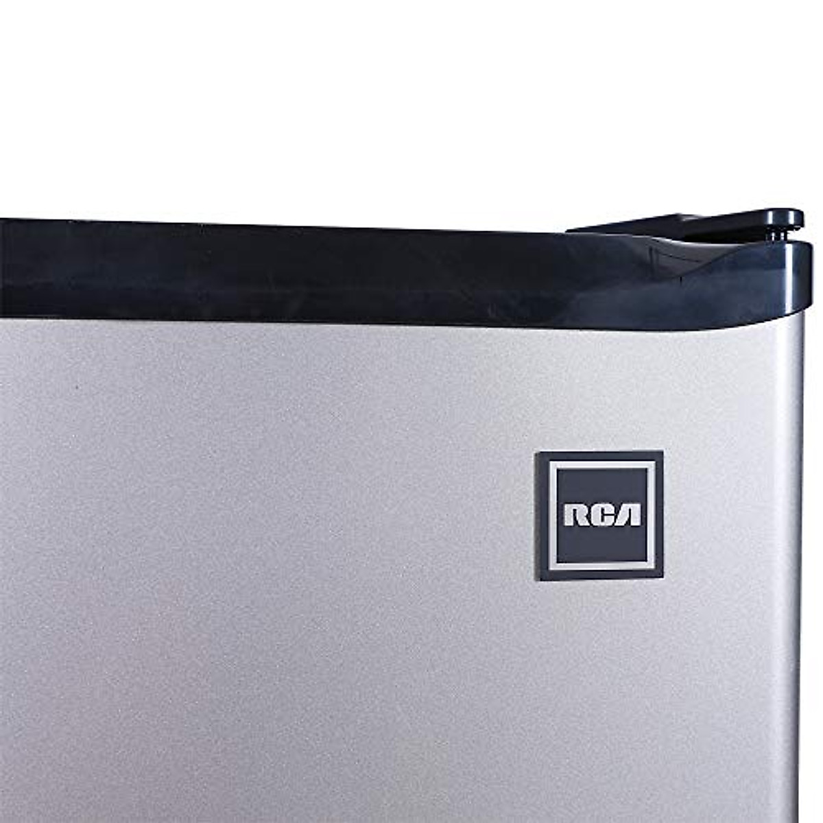RCA RFR322 Mini Refrigerator, Compact Freezer Compartment, Adjustable Thermostat Control, Reversible Door, Ideal Fridge for Dorm, Office, Apartment, Platinum Stainless, 3.2 Cubic Feet