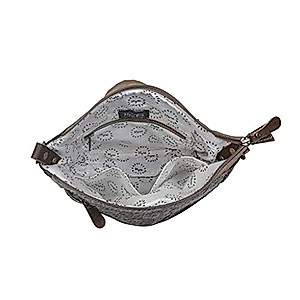 Myra Bag Chevron Patterned Cross-Body Bag Upcycled Cotton & Leather S-3069