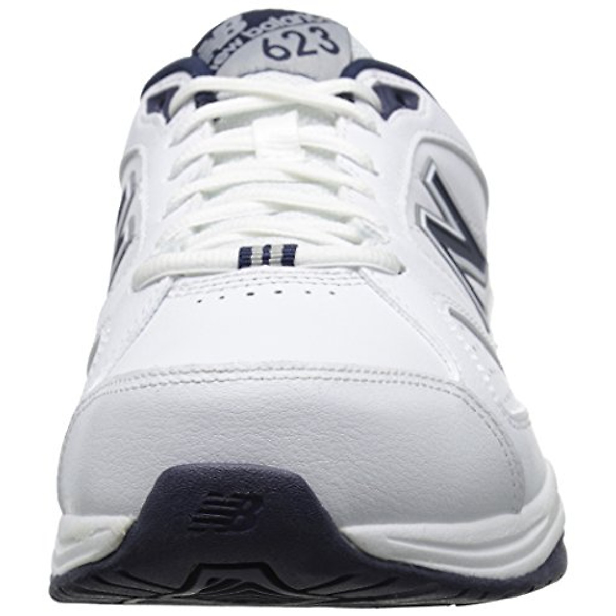 New Balance Men's 623 V3 Casual Comfort Cross Trainer, White/Navy, 12 X-Wide