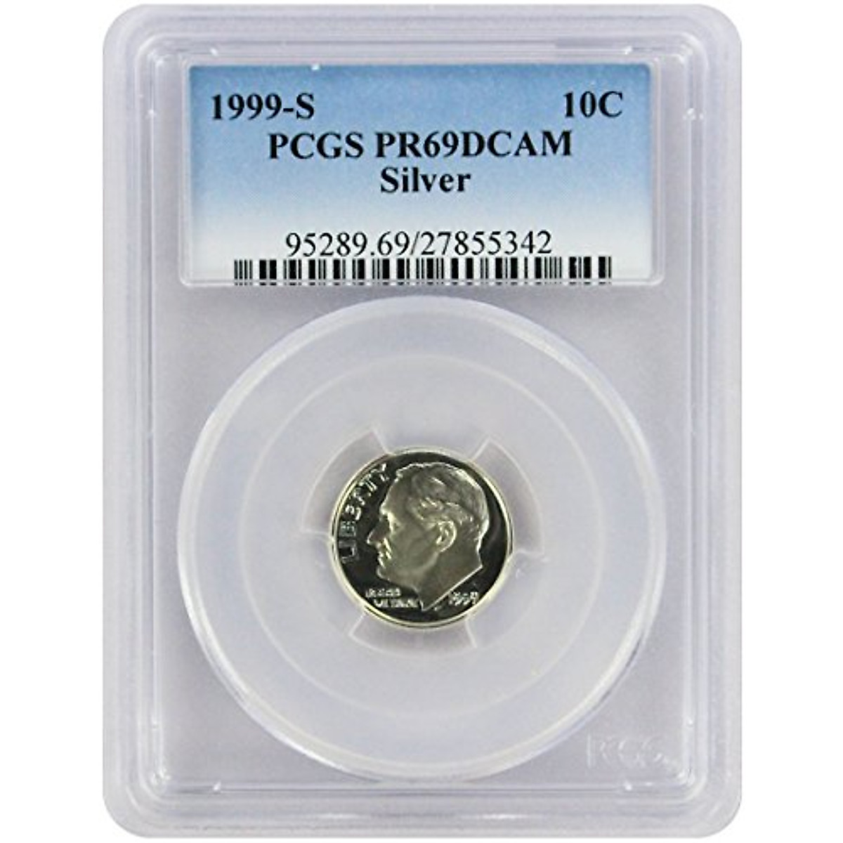 1999-S Roosevelt Dime, PR69DCAM, Silver, PCGS