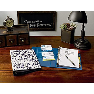 Avery Mini Durable 3 Ring Binder, 1" Round Rings, Holds 5.5" x 8.5" Paper, 1 Painted Floral Binder (18444)